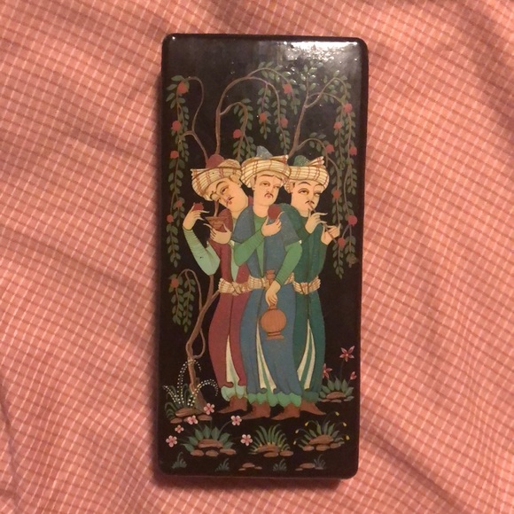 Unique Vintage | Accents | Vintage Lacquered Persian Hand Painted ...